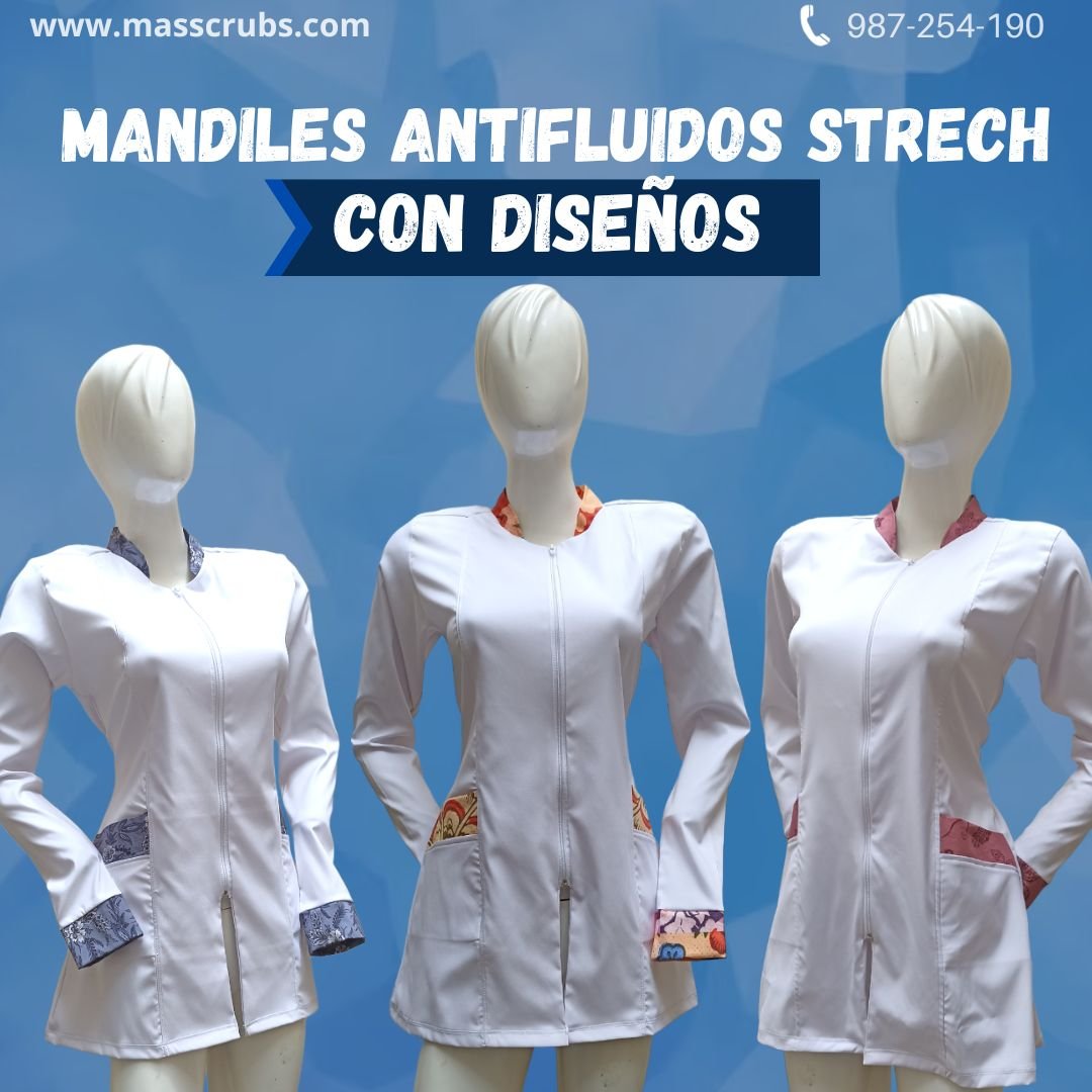 Mandiles diseño cuello y mangas - Masscrubs
